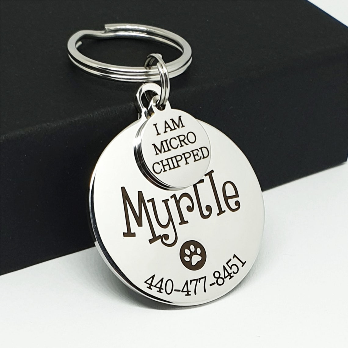 Microchip Dog Tag Microchipped Dog Tag Custom Dog Tag - Etsy