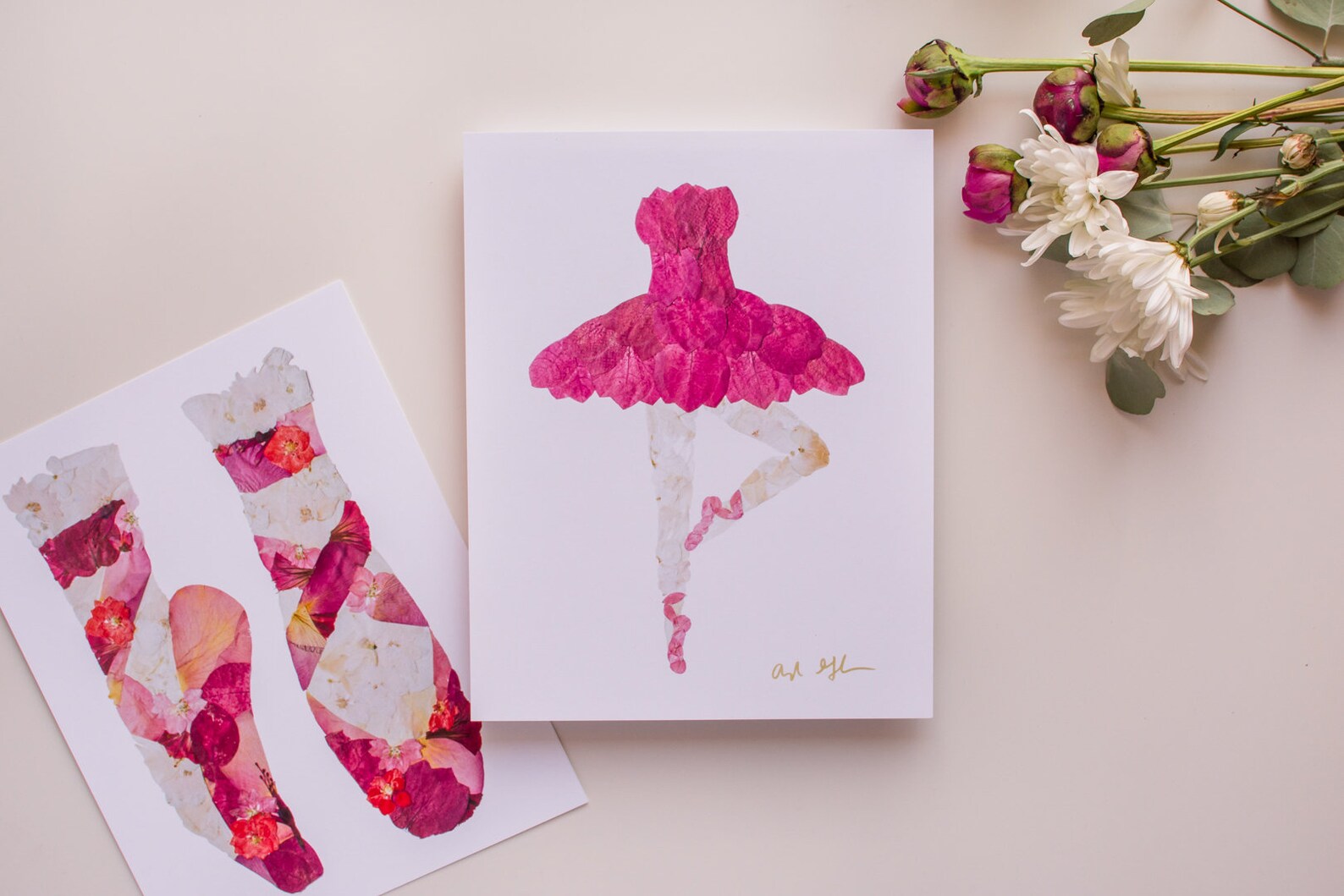 Pressed Flower Dancer Print delanie | Etsy