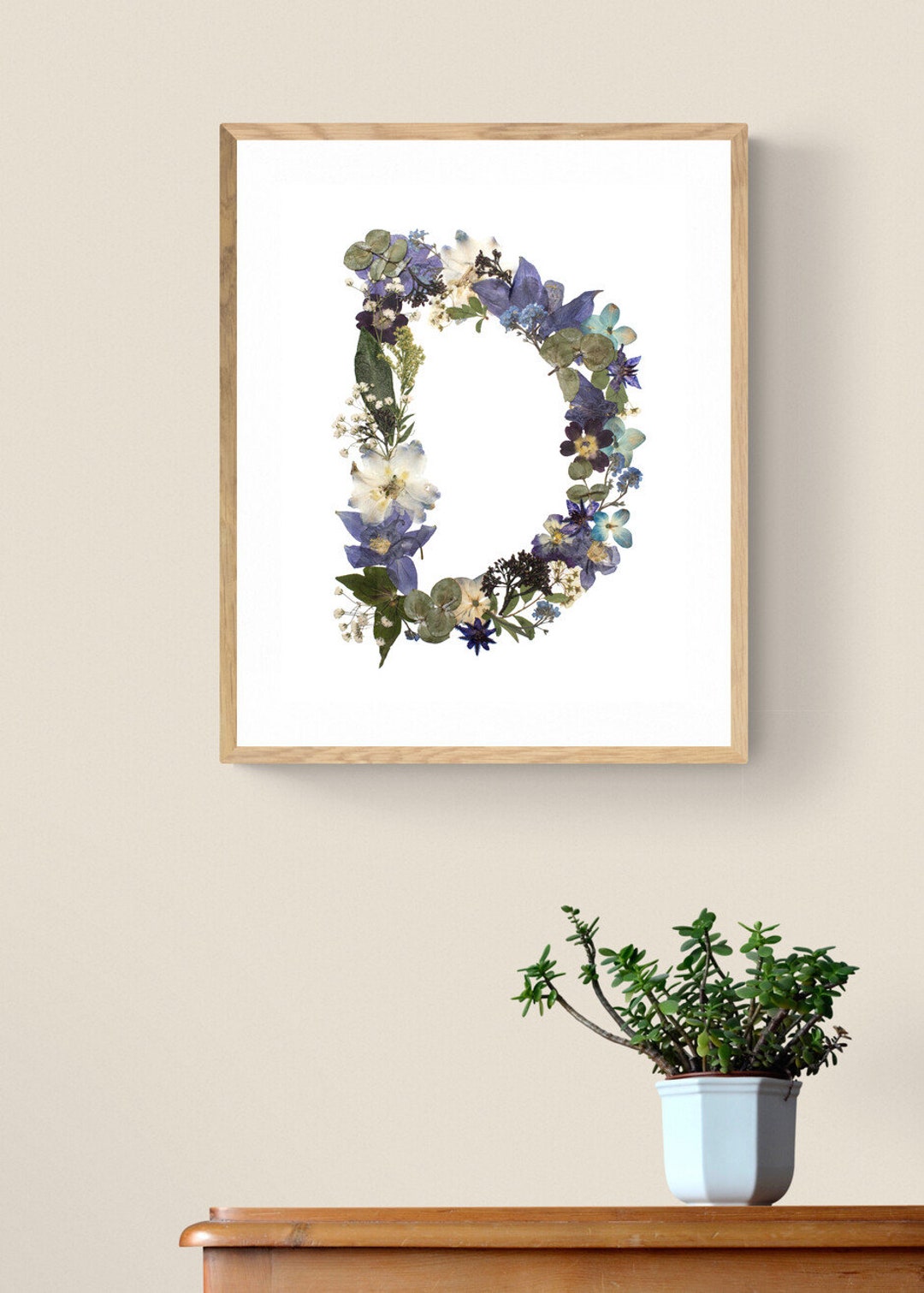 Pressed Flower Letter D (digital Download) - Etsy