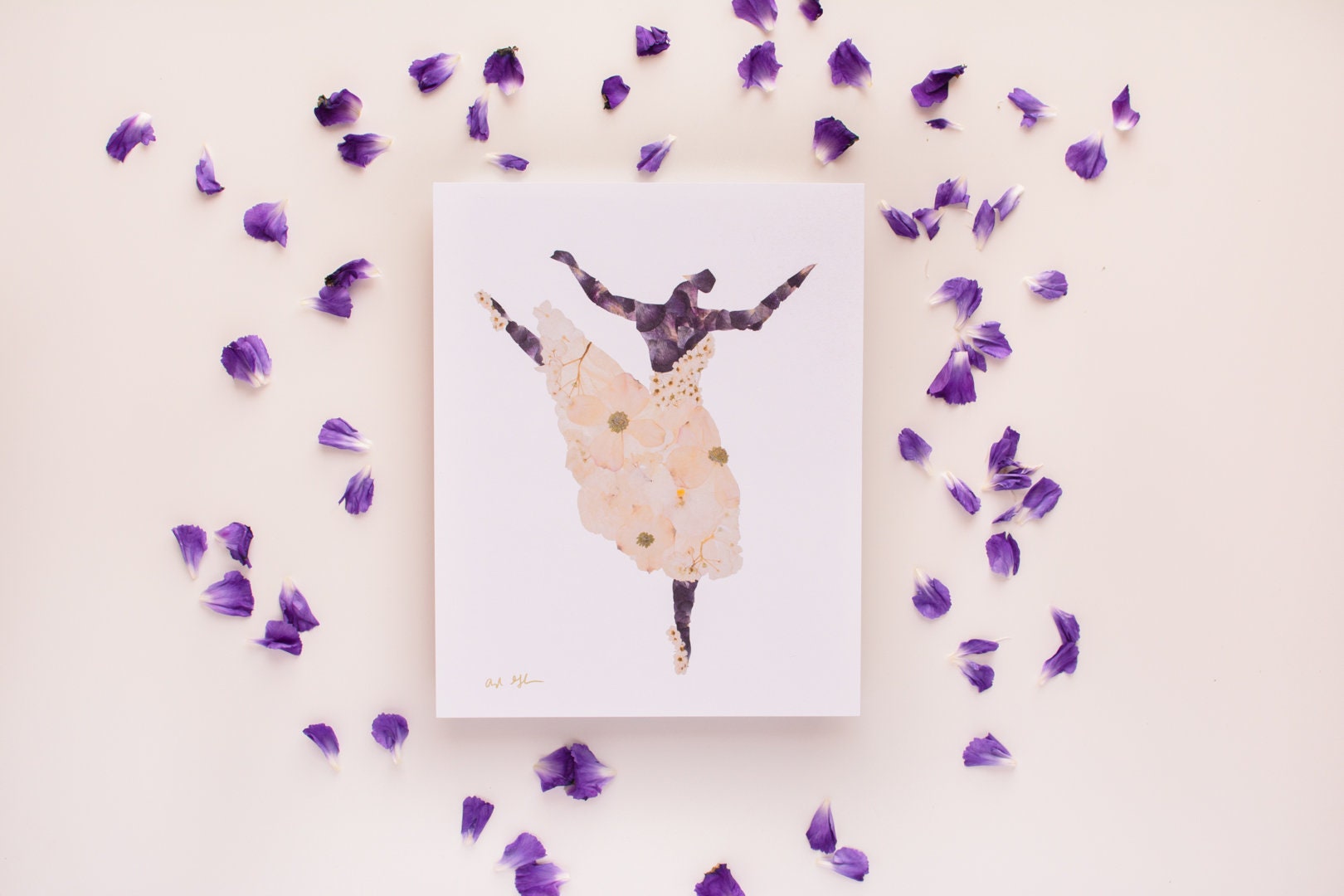 Pressed Flower Dancer Print "daya" - Etsy