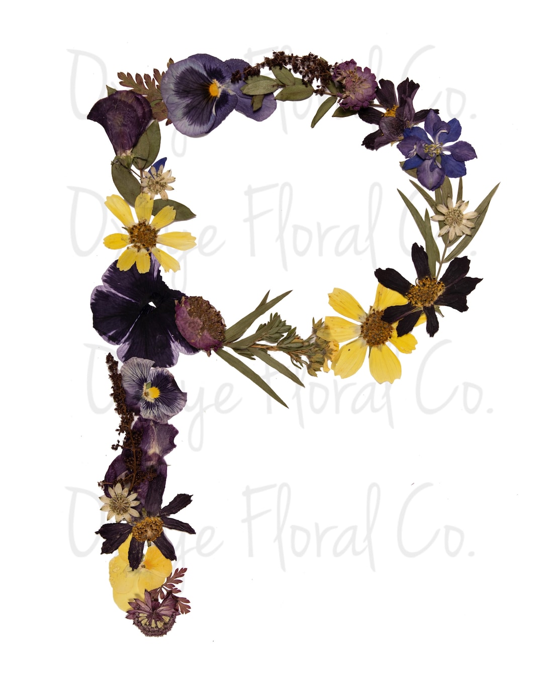 Pressed Flower Letter P (digital Download) - Etsy