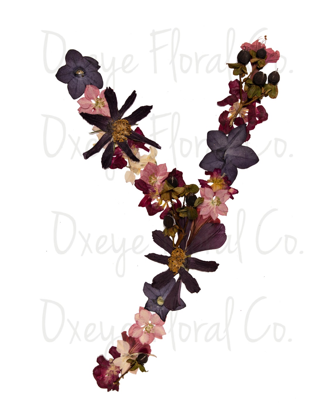 Pressed Flower Letter Y digital Download - Etsy