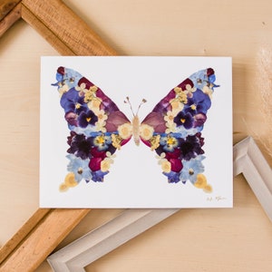 Pressed Flower Butterfly Print - Etsy