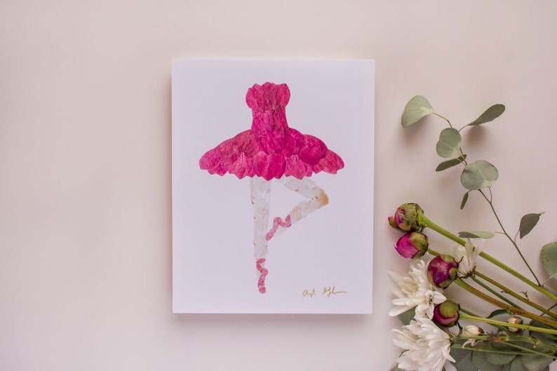 Pressed Flower Dancer Print "delanie" - Etsy