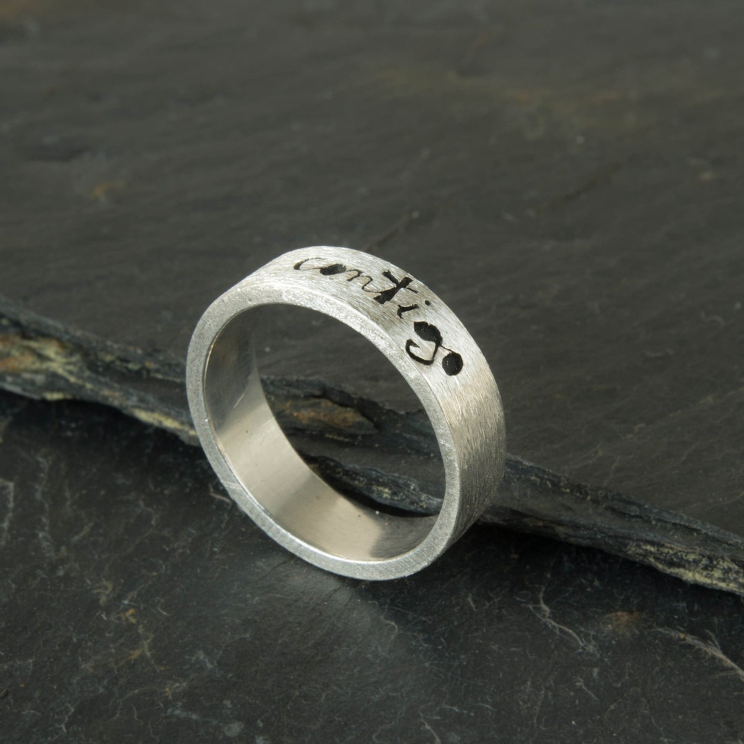 Pet Ash Ring Without Stone. Cremation Sterling Silver Ring With Pet ...