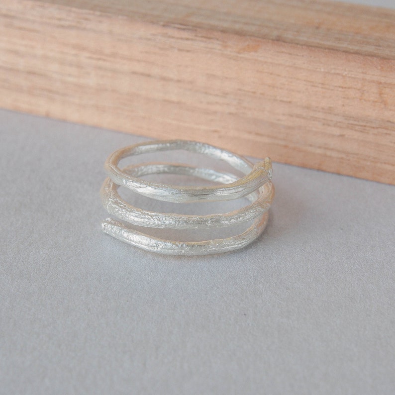 Triple Twig Ring. Triple Band Ring. Dainty Triple Band Ring. Three ...