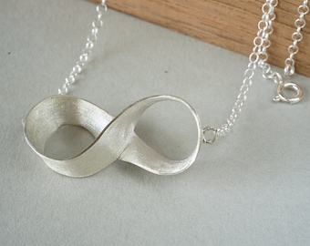 Mobius Silver LARGE Pendant Mobius Strip Jewelry Men/woman - Etsy