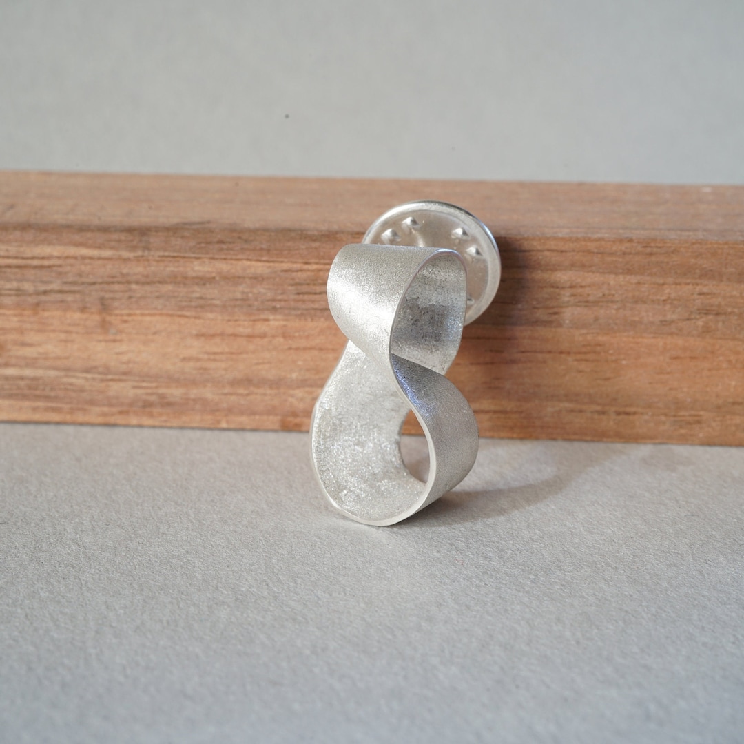 Mobius Strip Brooch, Mobius Pin, Sterling Silver Möbius Pin, Maths ...