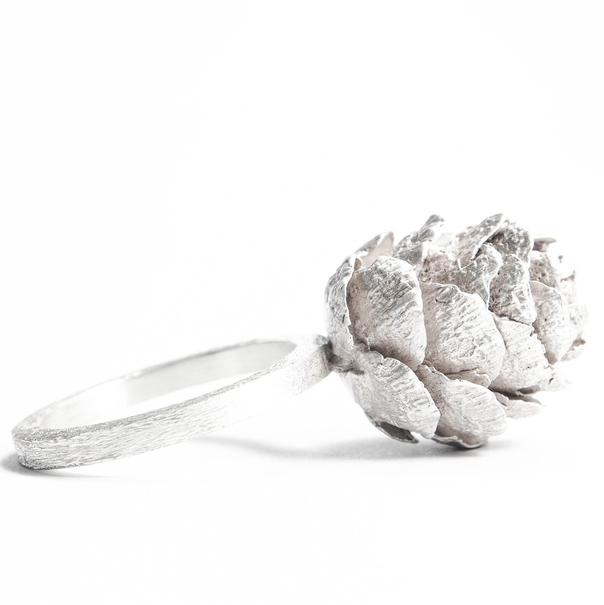 Sterling Silver Pinecone Ring. Silver Ring With a Large Pine - Etsy UK