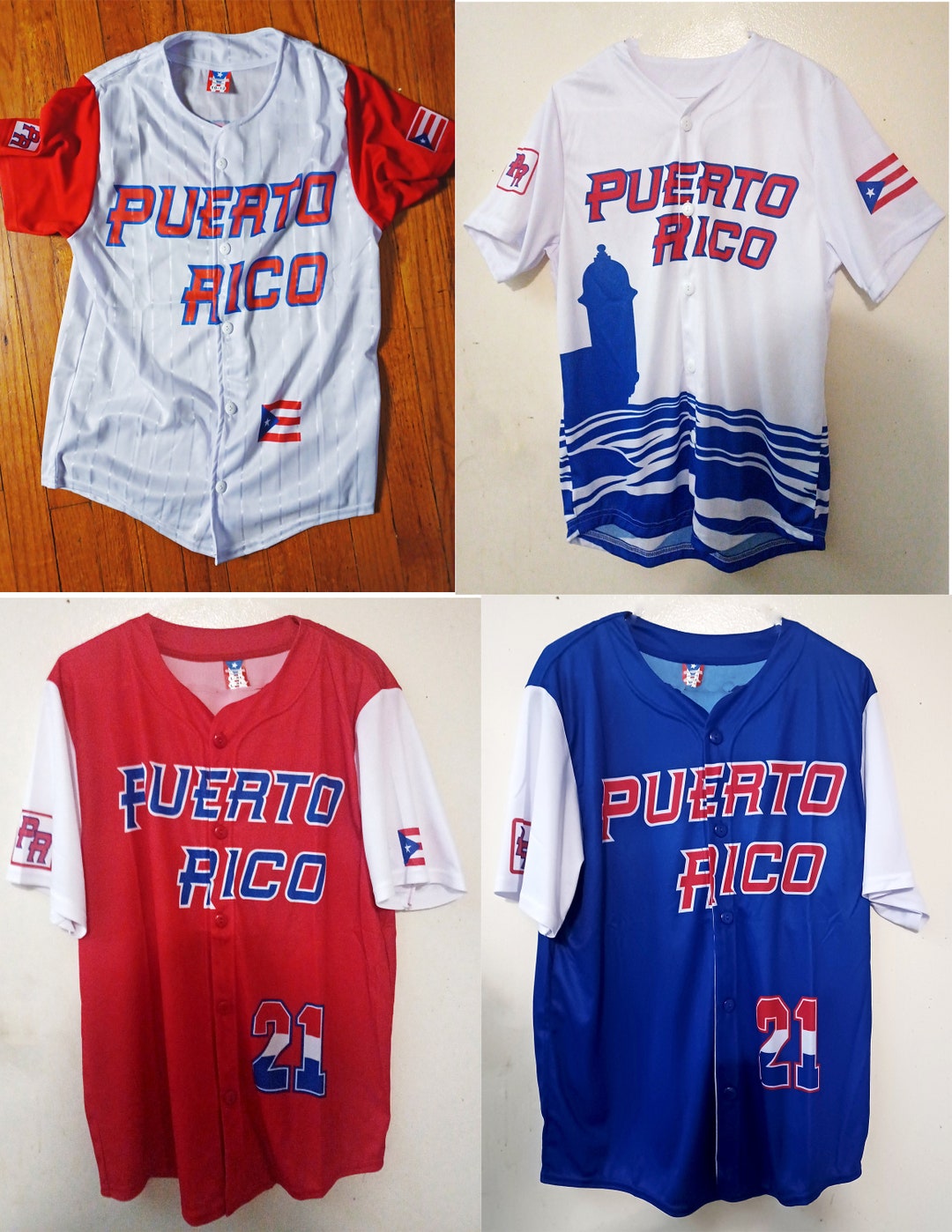 Puerto Rico-designed Fashion Button-up Baseball Jerseys - Etsy