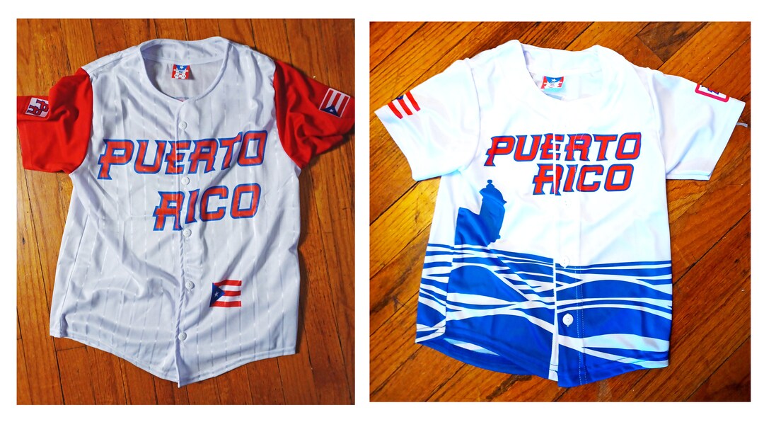 Puerto Rico-designed Fashion for Kids Baseball Jersey 2 - Etsy