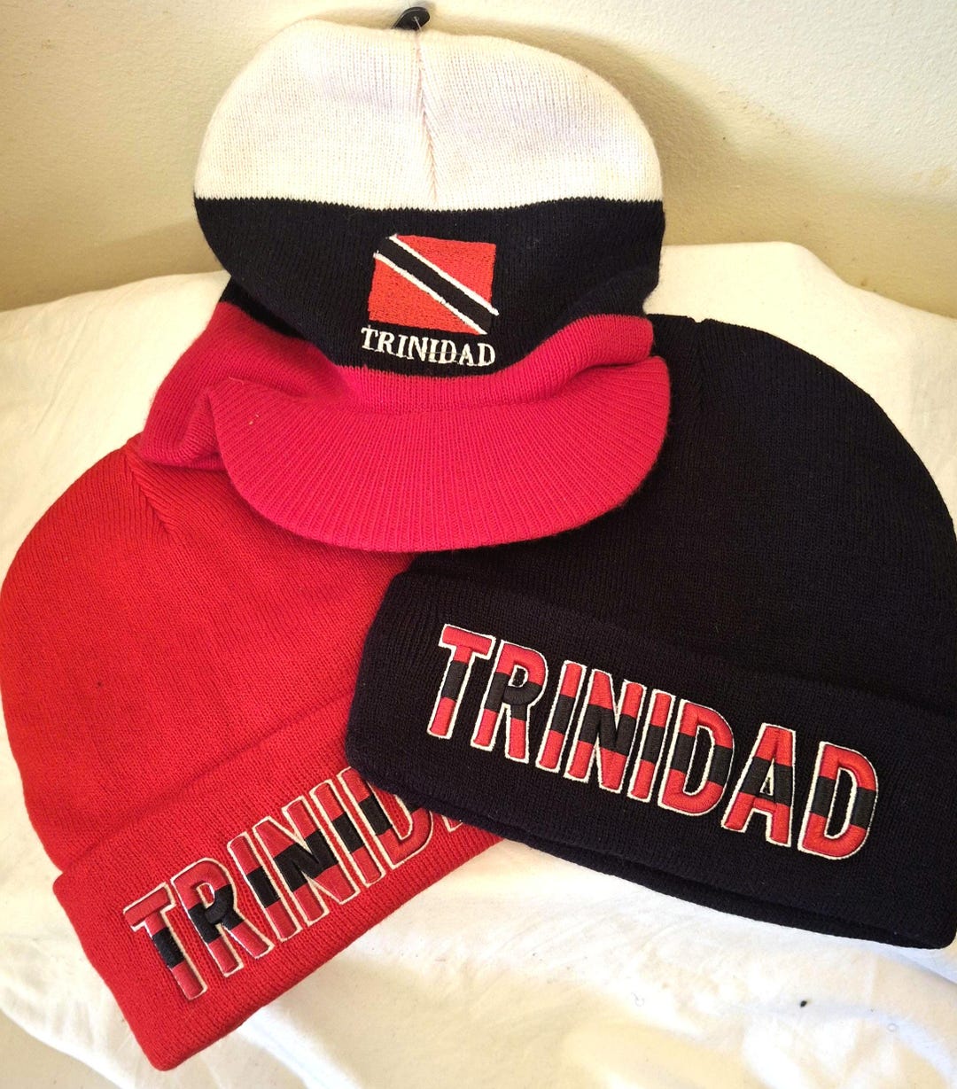 Trinidad & Tobago Flag-designed Winter Sweater Hat + Accessories - OS ...