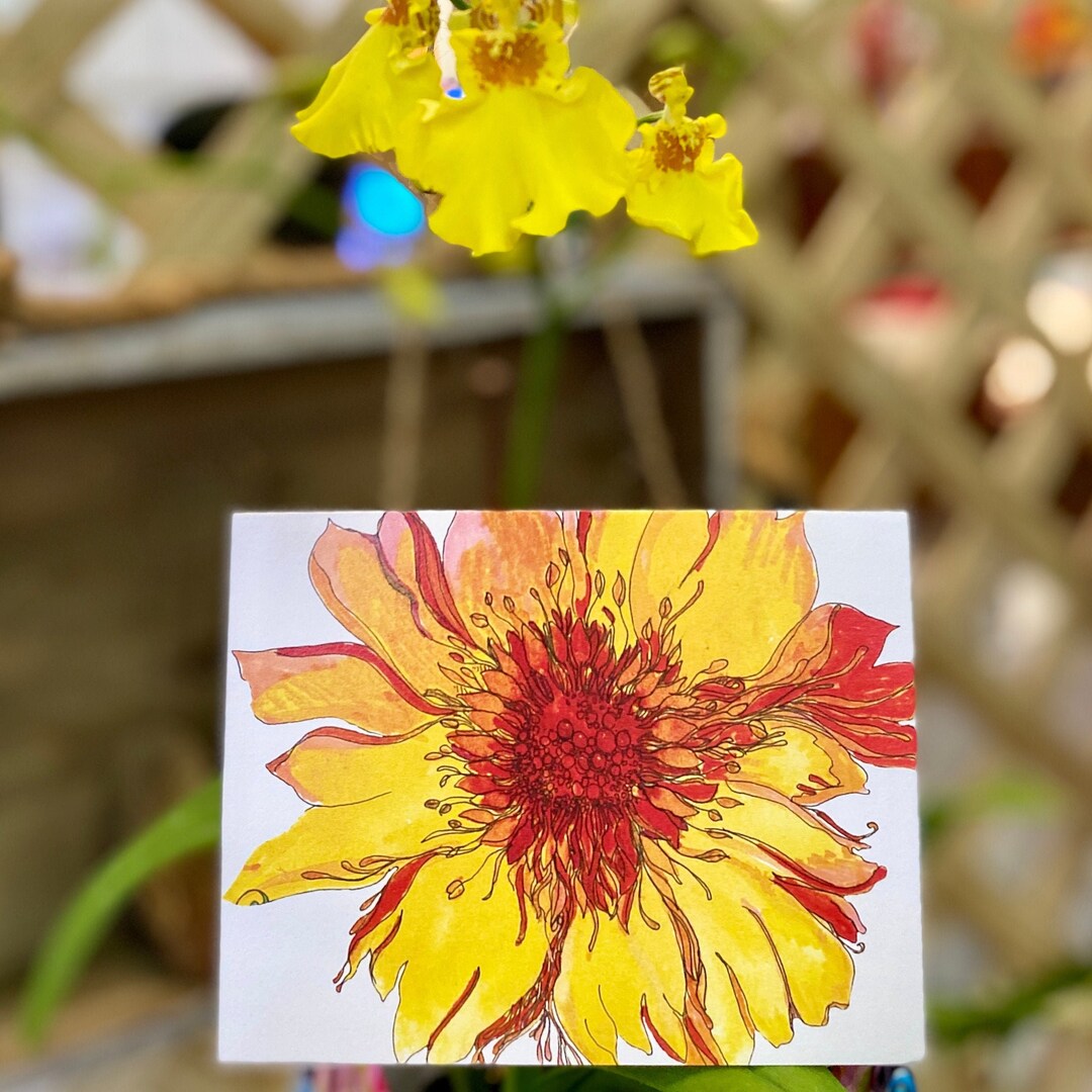 8 Unique, Tropical Art, Printed Notecard Set, Contains Mermaid Card ...