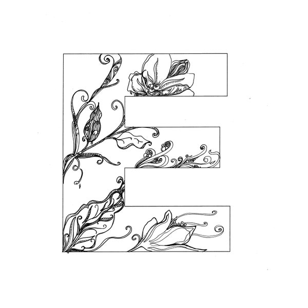 Decorative Letter E - Etsy