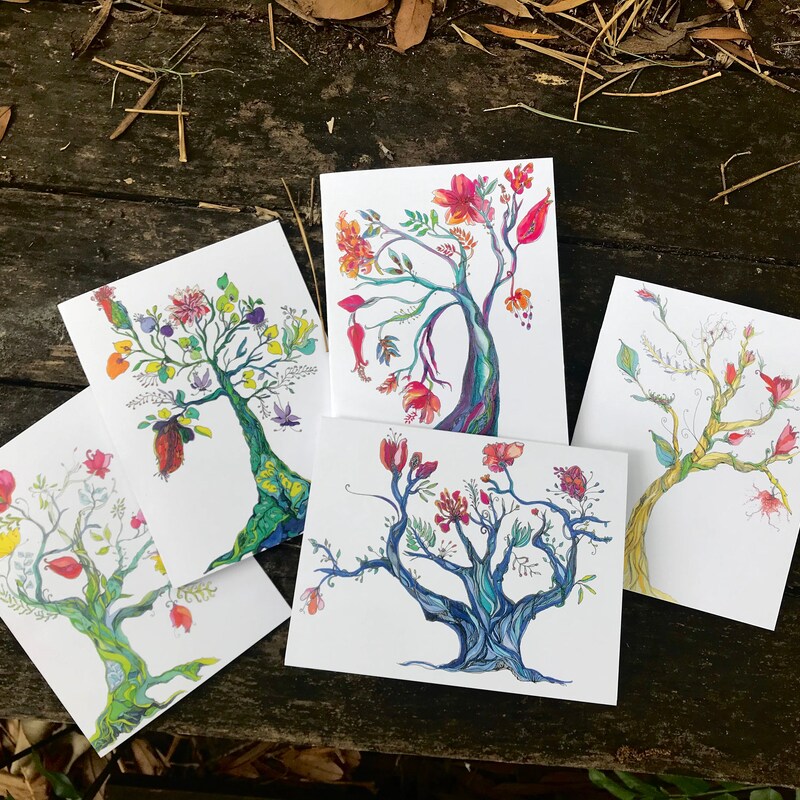 Hand Drawn Notecards - Etsy