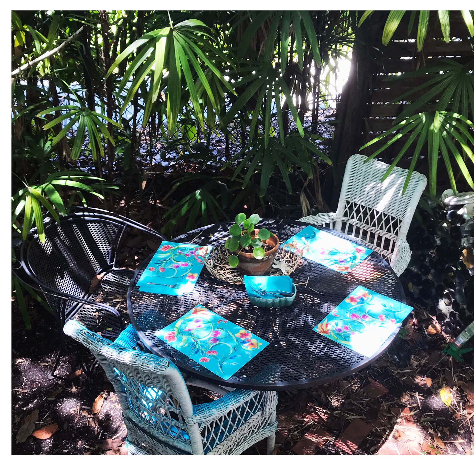 Colorful Placemats Waterproof Placemat Floral Art Placemat | Etsy