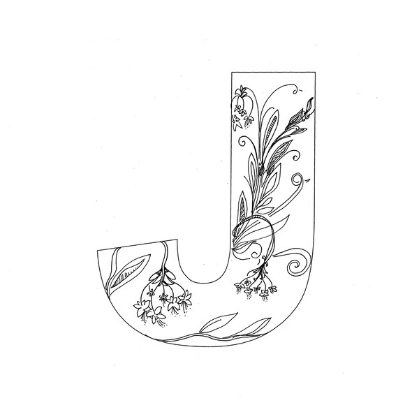 Initial Coloring Pages - Etsy