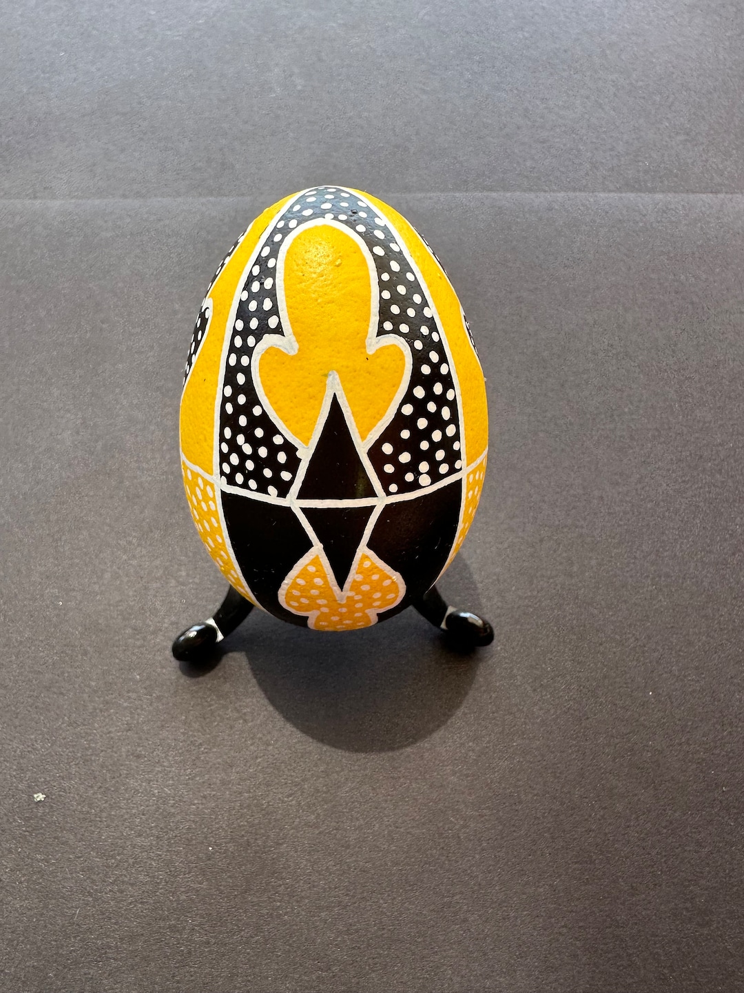 Black Yellow White Geometric Pysanka - Etsy