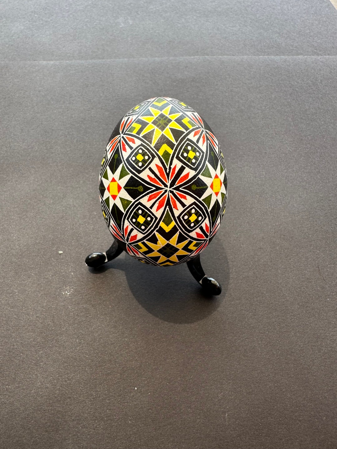 Black Red Yellow Geometric Pysanka - Etsy