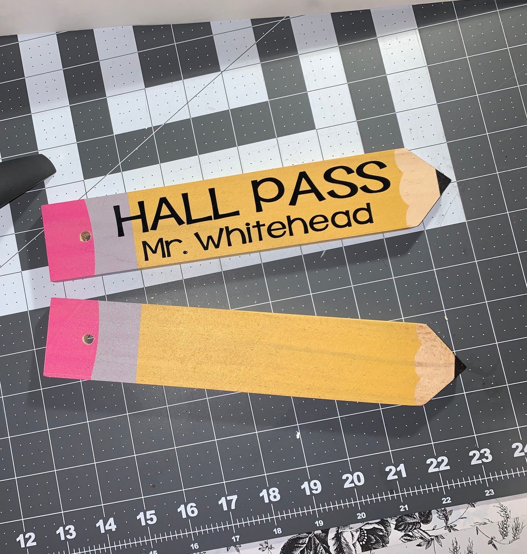 Pencil Hall Pass - Etsy