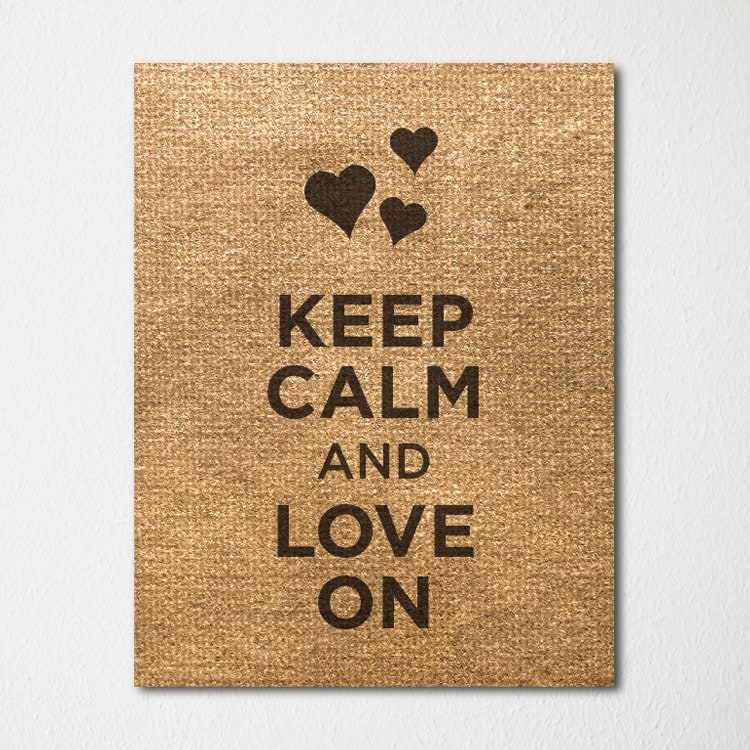 Keep Calm and Love on - Fine Art Print - Choice of Color - Purchase 3 ...