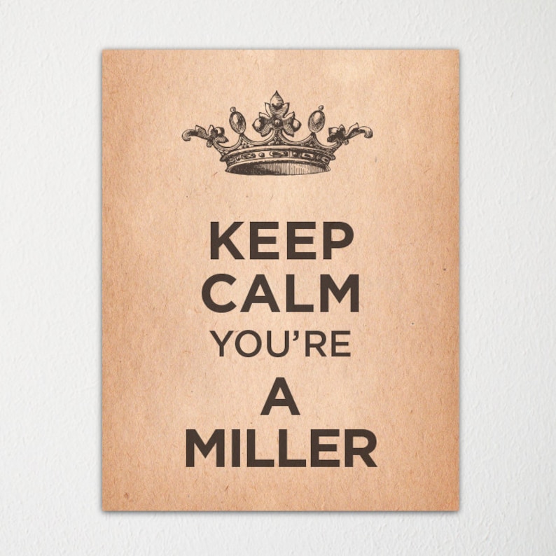 Last Name Keep Calm Print - Custom Keep Calm - Fine Art Print - Choice ...