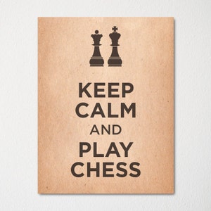 Keep Calm and Play Chess - Fine Art Print - Choice of Color - Purchase ...