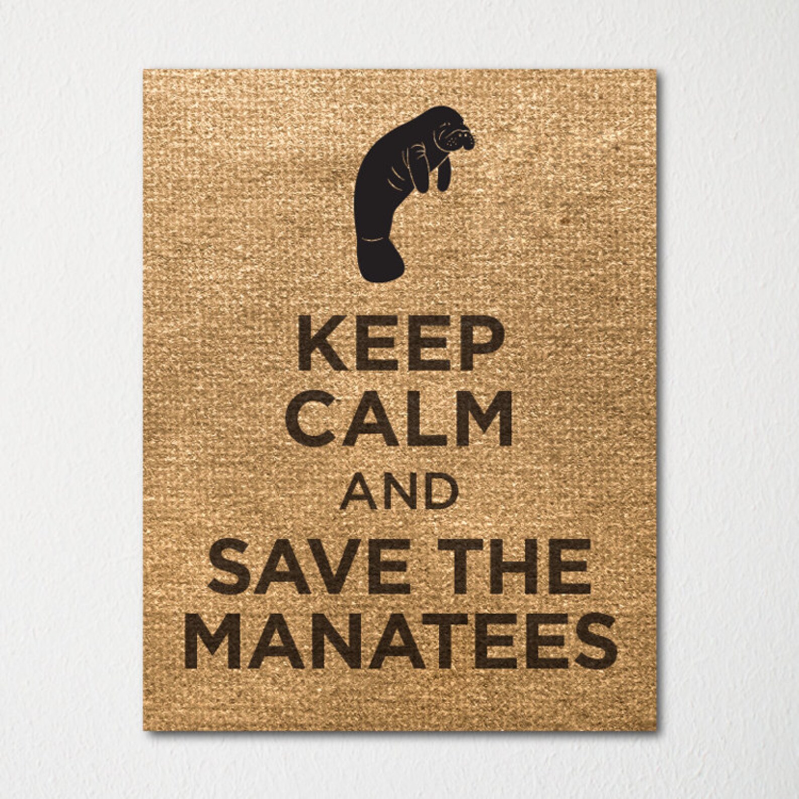 Keep Calm and Save the Manatees - Fine Art Print - Choice of Color ...