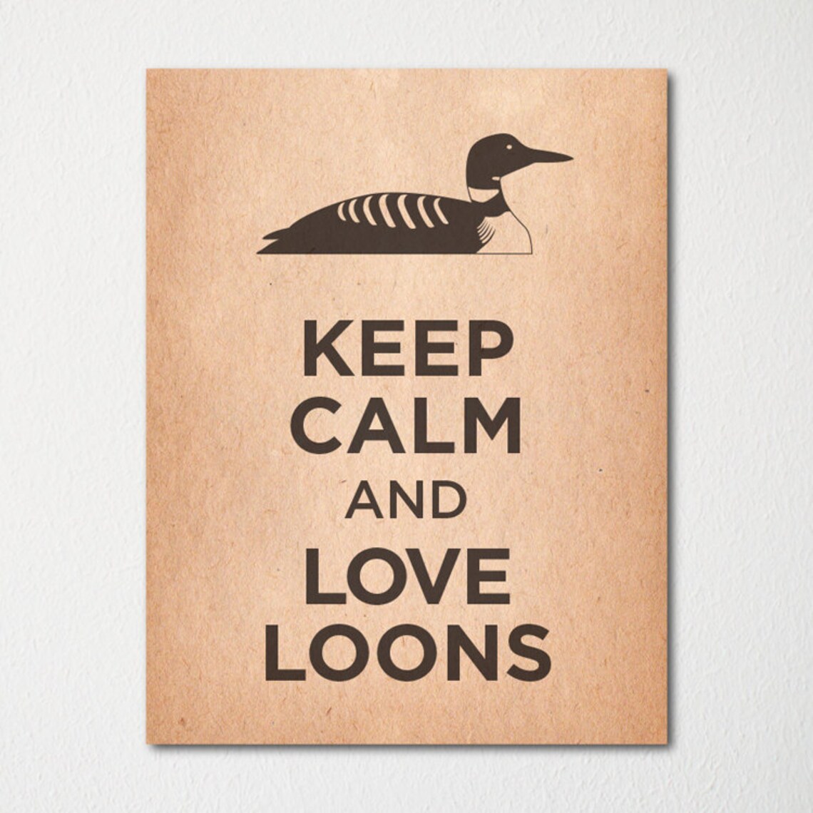 Keep Calm and Love Loons Fine Art Print Choice of Color - Etsy