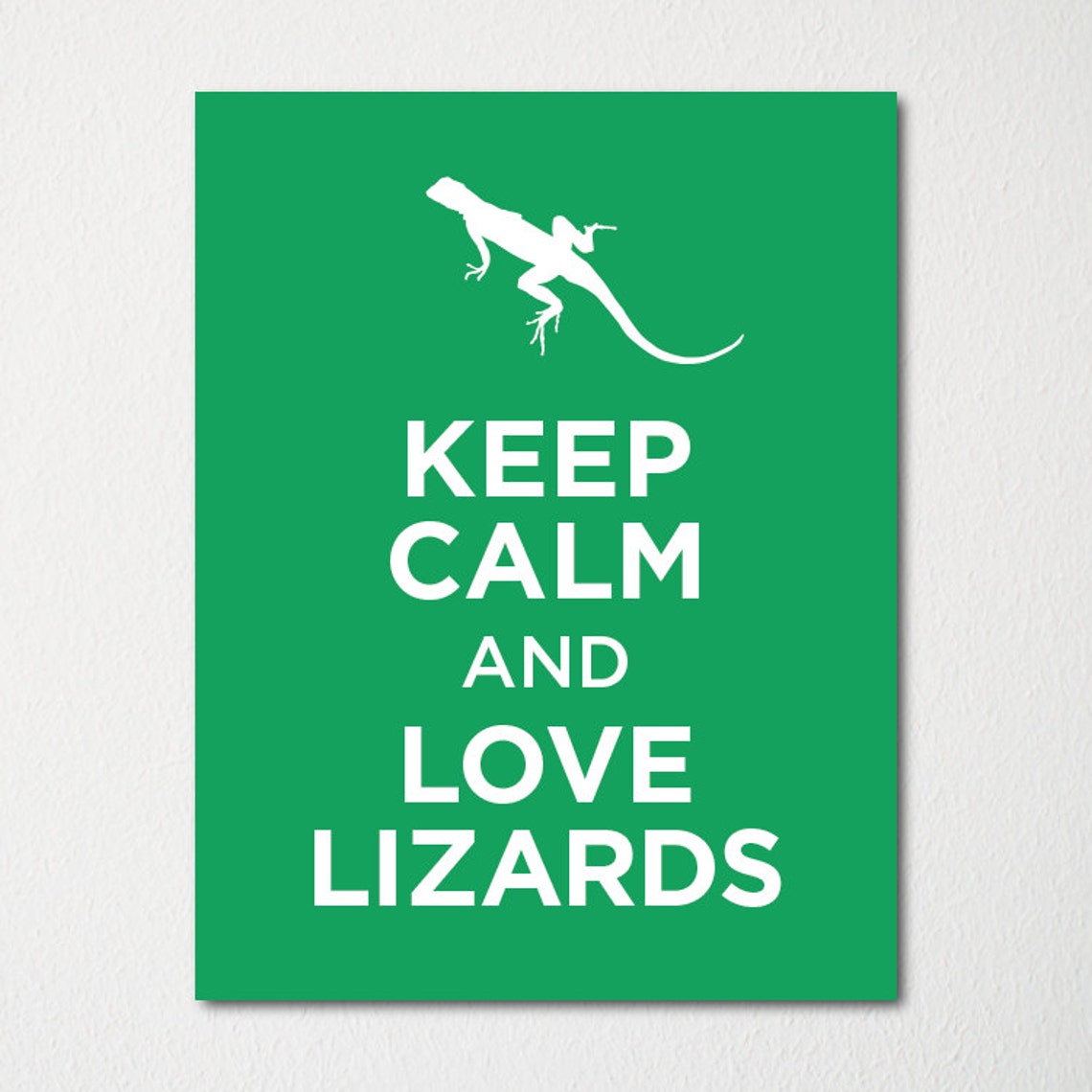 Keep Calm and Love Lizards - Fine Art Print - Choice of Color ...