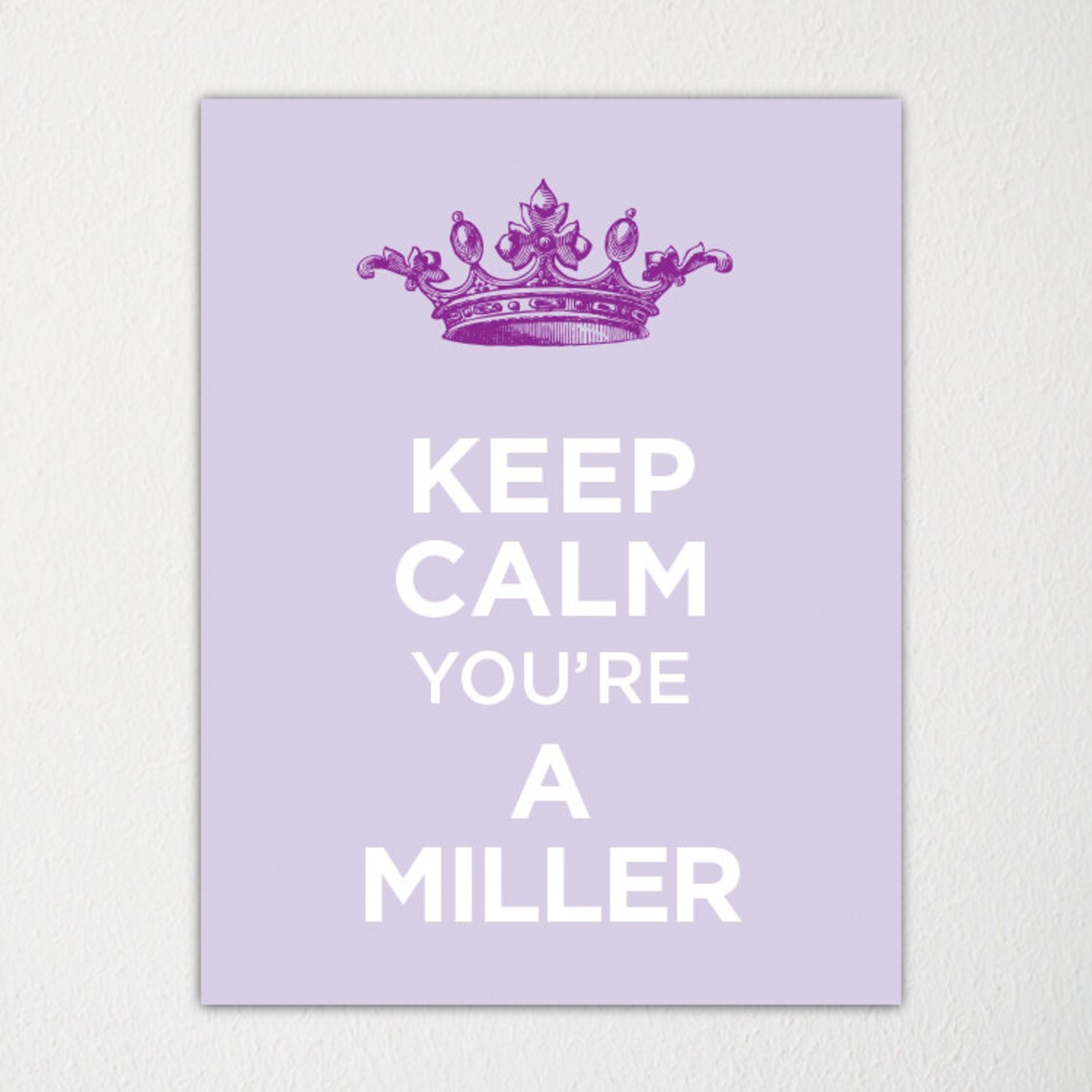 Last Name Keep Calm Print - Custom Keep Calm - Fine Art Print - Choice ...