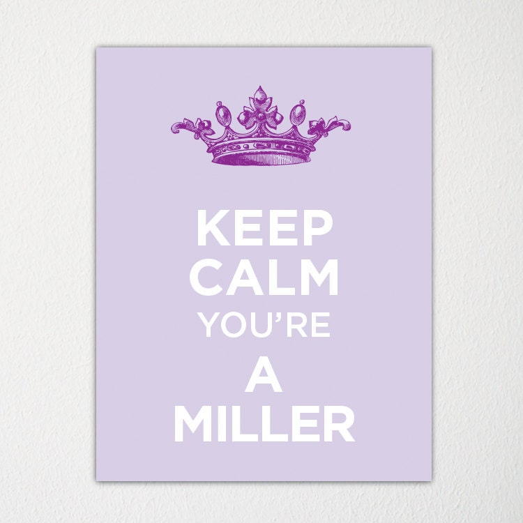 Last Name Keep Calm Print - Custom Keep Calm - Fine Art Print - Choice ...