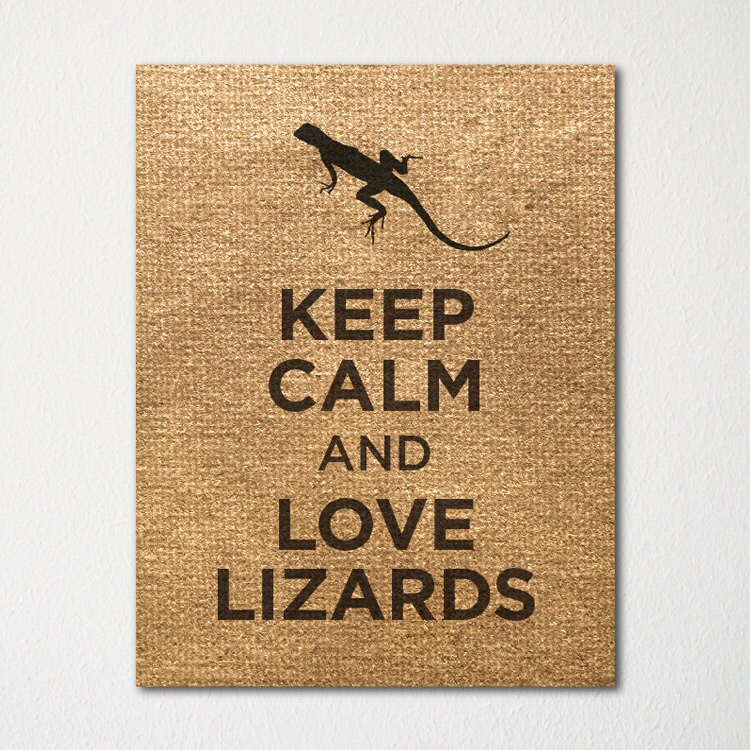 Keep Calm and Love Lizards - Fine Art Print - Choice of Color ...
