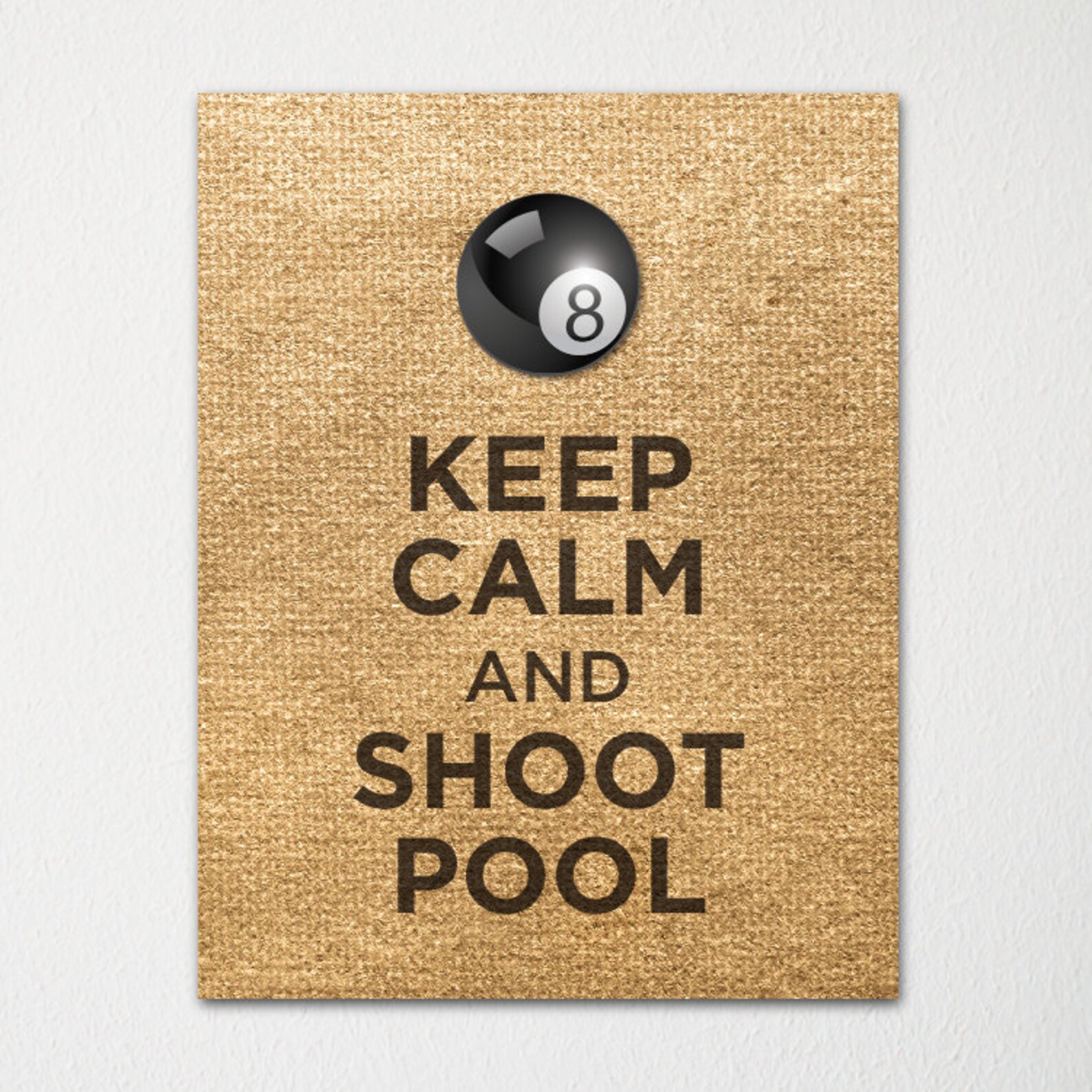 Keep Calm and Shoot Pool - Fine Art Print - Choice of Color - Purchase ...