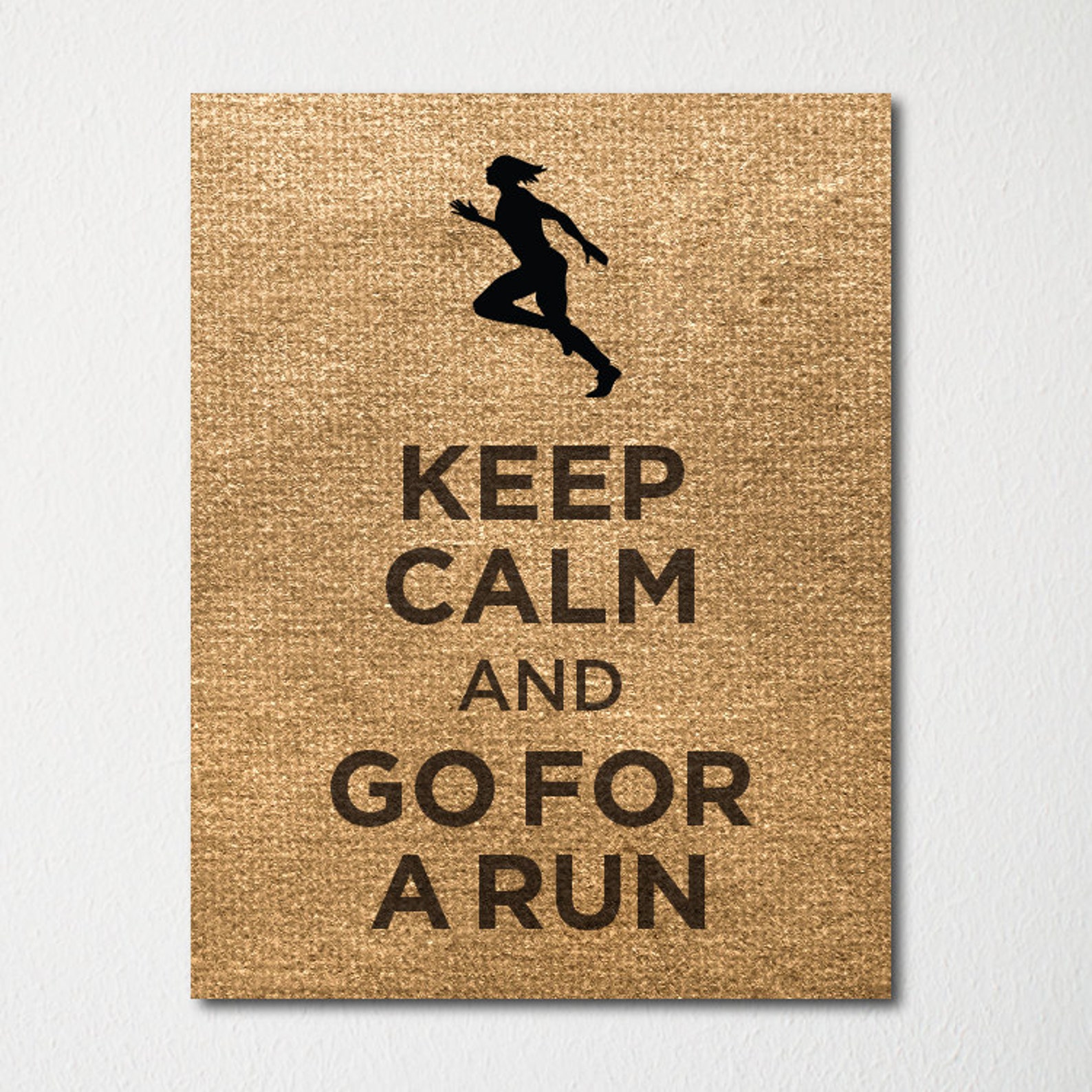 Keep Calm and Go for A Run - Fine Art Print - Choice of Color ...