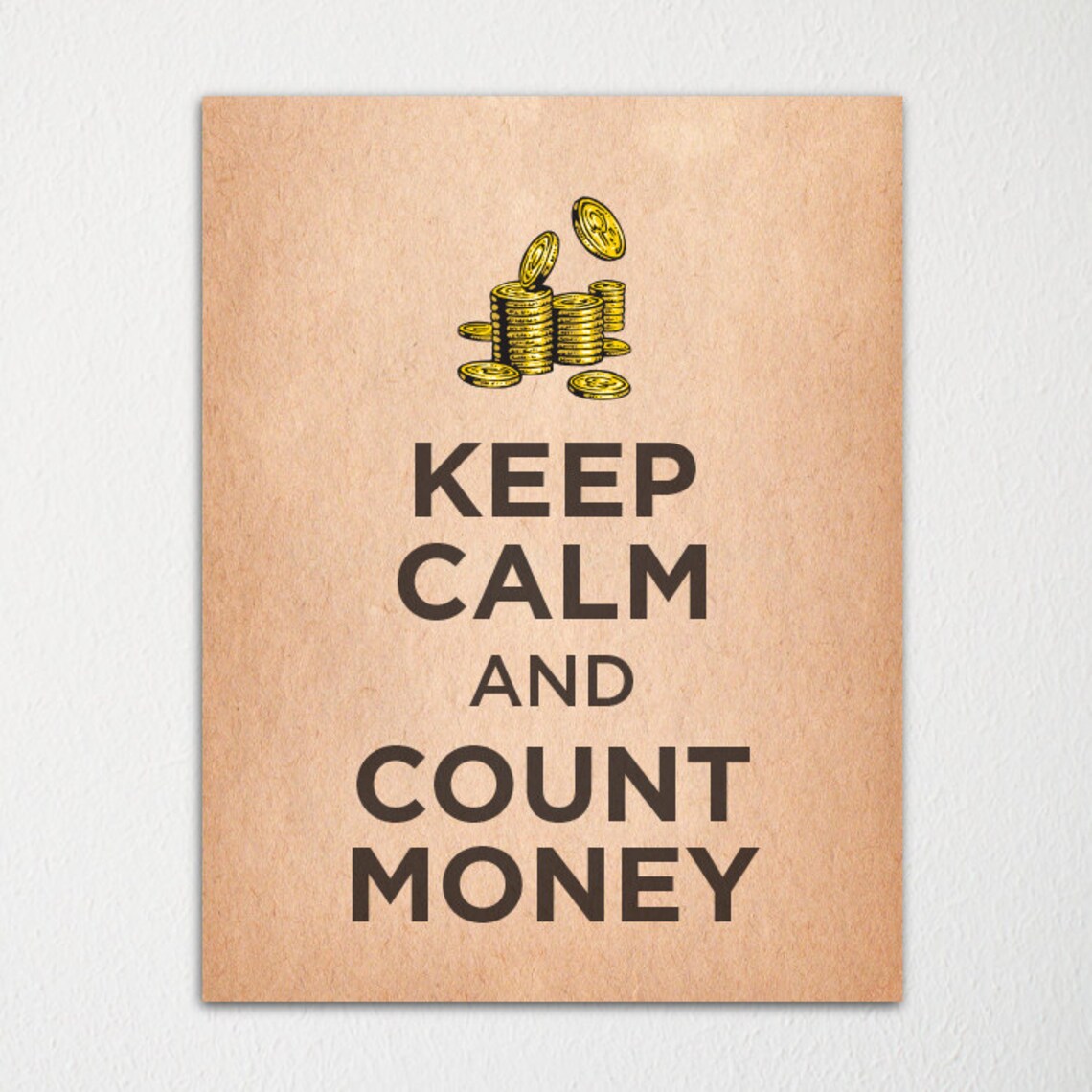 Keep Calm and Count Money - Fine Art Print - Choice of Color - Purchase ...