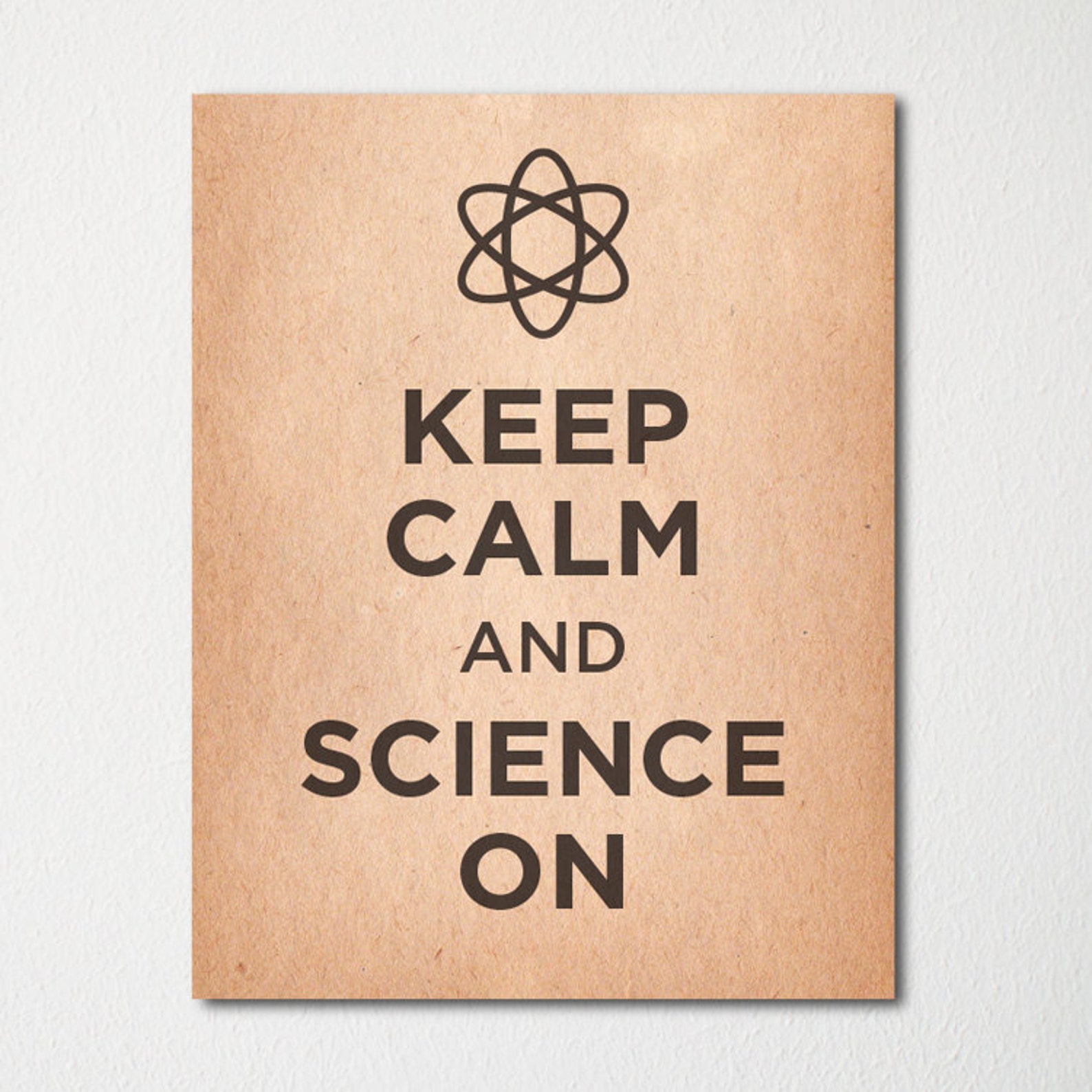 Keep Calm and Science on - Fine Art Print - Choice of Color - Purchase ...