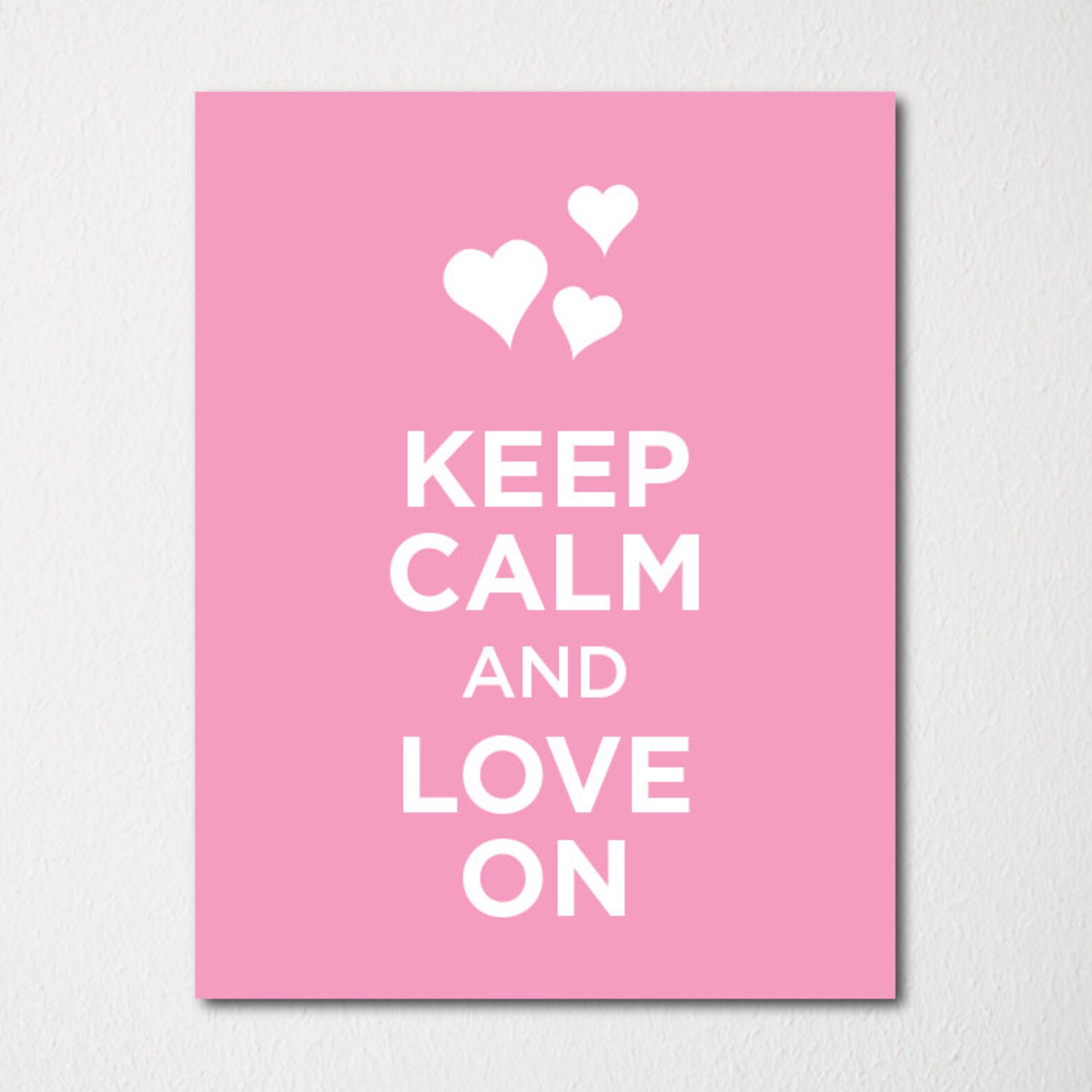 Keep Calm and Love on Fine Art Print Choice of Color - Etsy