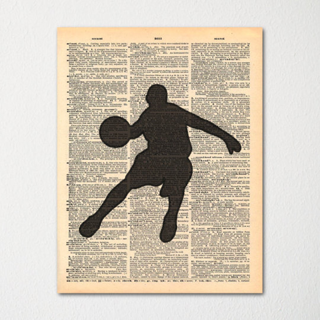 Basketball Dictionary Art Print / Vintage Dictionary Paper - Etsy