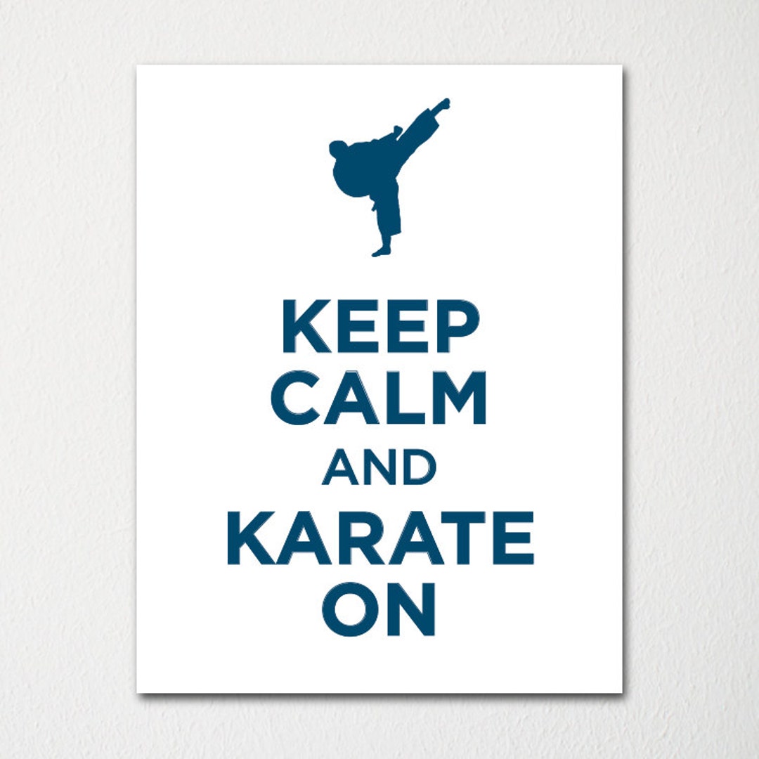 Keep Calm and Karate on - Fine Art Print - Choice of Color - Purchase 3 ...
