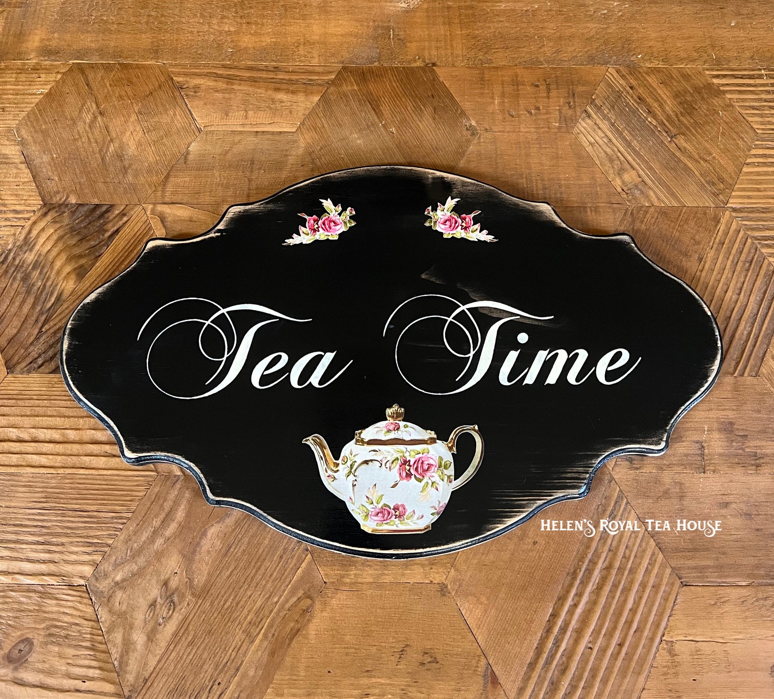 Tea Time Sign Wood Plaque Wall Hanging - Etsy