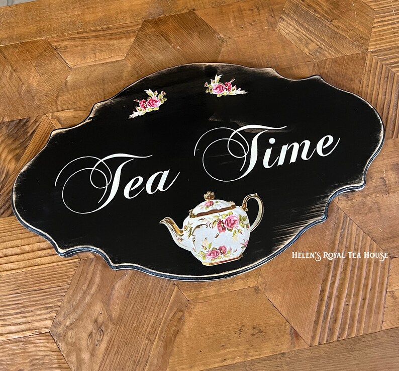 Tea Time Sign Wood Plaque Wall Hanging - Etsy