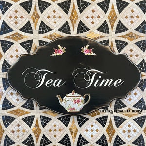 Tea Time Sign Wood Plaque Wall Hanging - Etsy