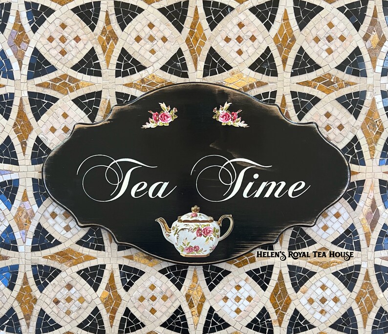 Tea Time Sign Wood Plaque Wall Hanging - Etsy