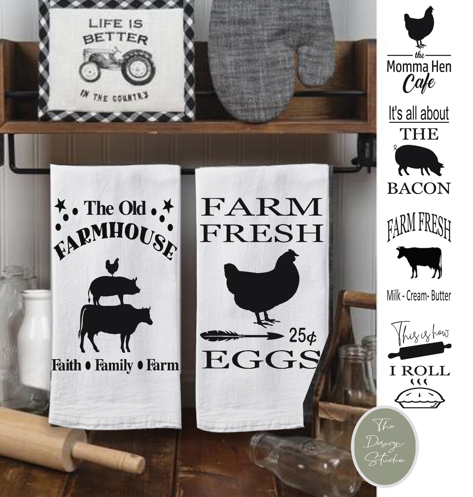 Farmhouse Dish Towels Kitchen Flour Sack Towel Each Towel - Etsy