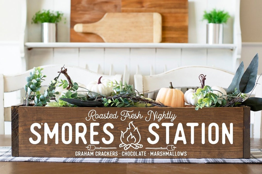 Smores Station Vinyl Decal: Camping Theme Wall Decor - Etsy UK