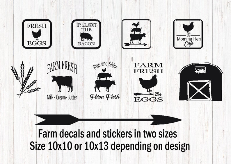 Farm Decals Fresh Produce Farm House Chic Decor Removable - Etsy