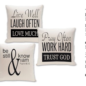 Live Well, Love Much, Faith Pillow: Scripture Ranch Décor for Farmhouse ...