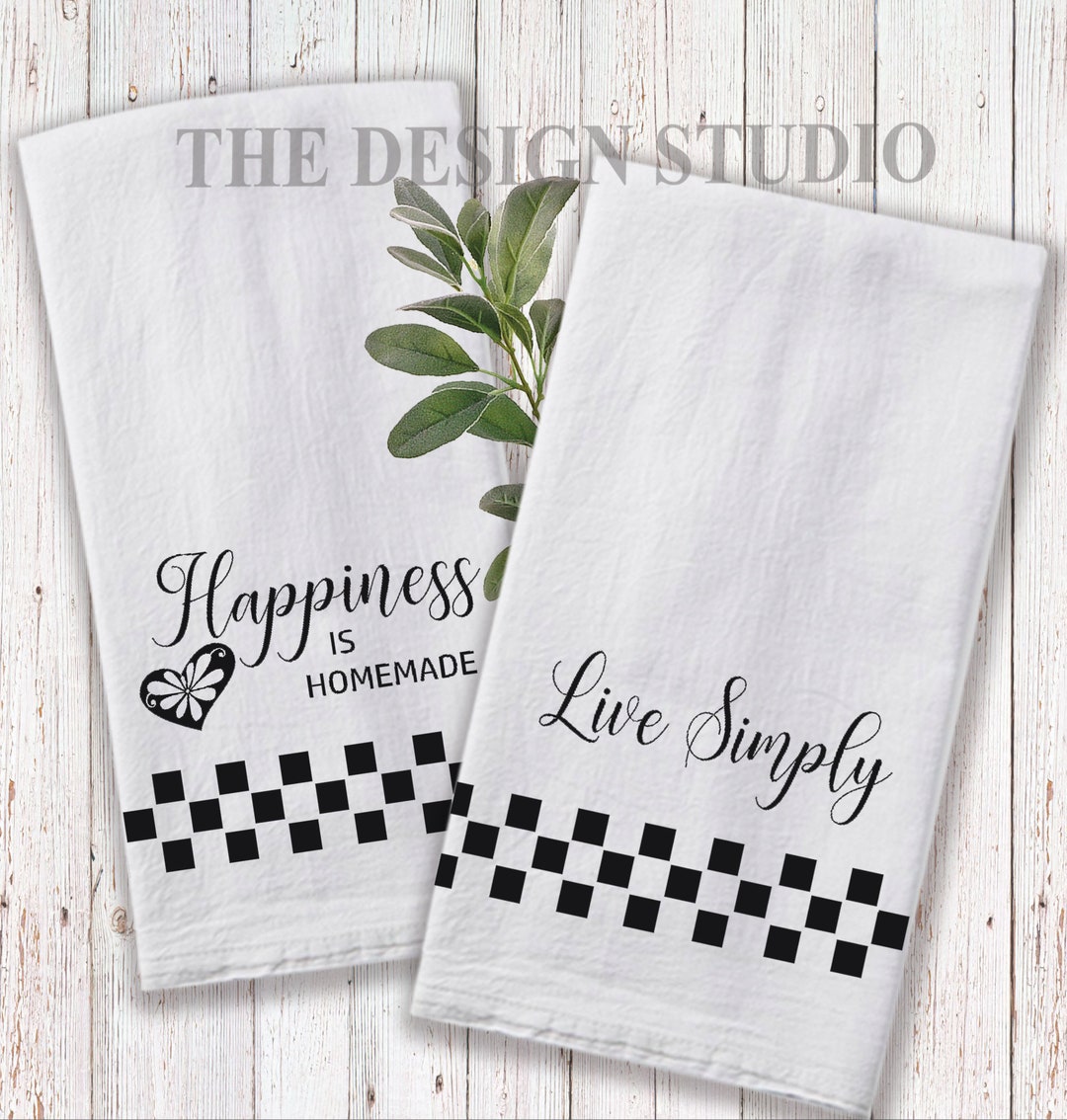 Country Kitchen Dish Towels Set of Two Farmhouse Décor - Etsy