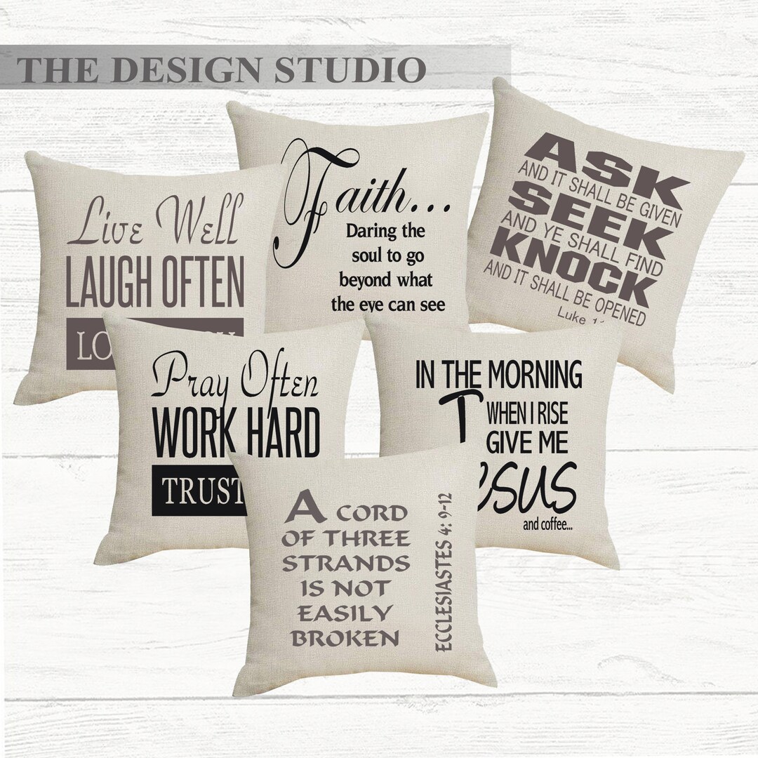 Live Well, Love Much, Faith Pillow: Scripture Ranch Décor for Farmhouse ...